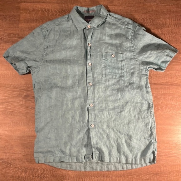 Tommy Bahama | Shirts | Tommy Bahama Like New 0 Linen Turquoise Teal ...